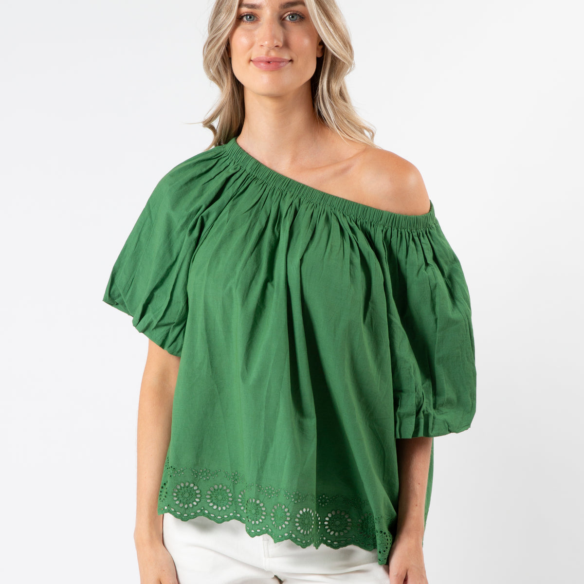 Paros Blouse - Juniper Green – Stella+Gemma