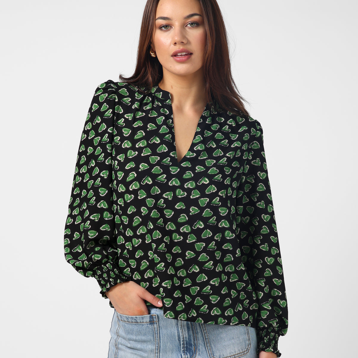Cecily Top - Green with Envy – Stella+Gemma