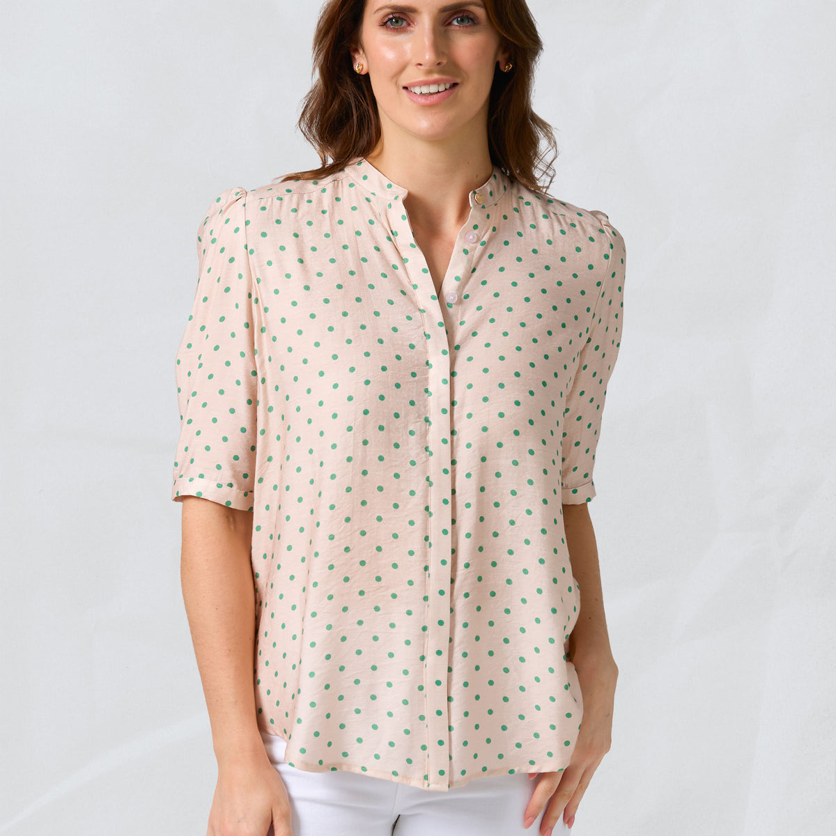 Cassie Blouse - Peppermint Pattie – Stella+Gemma