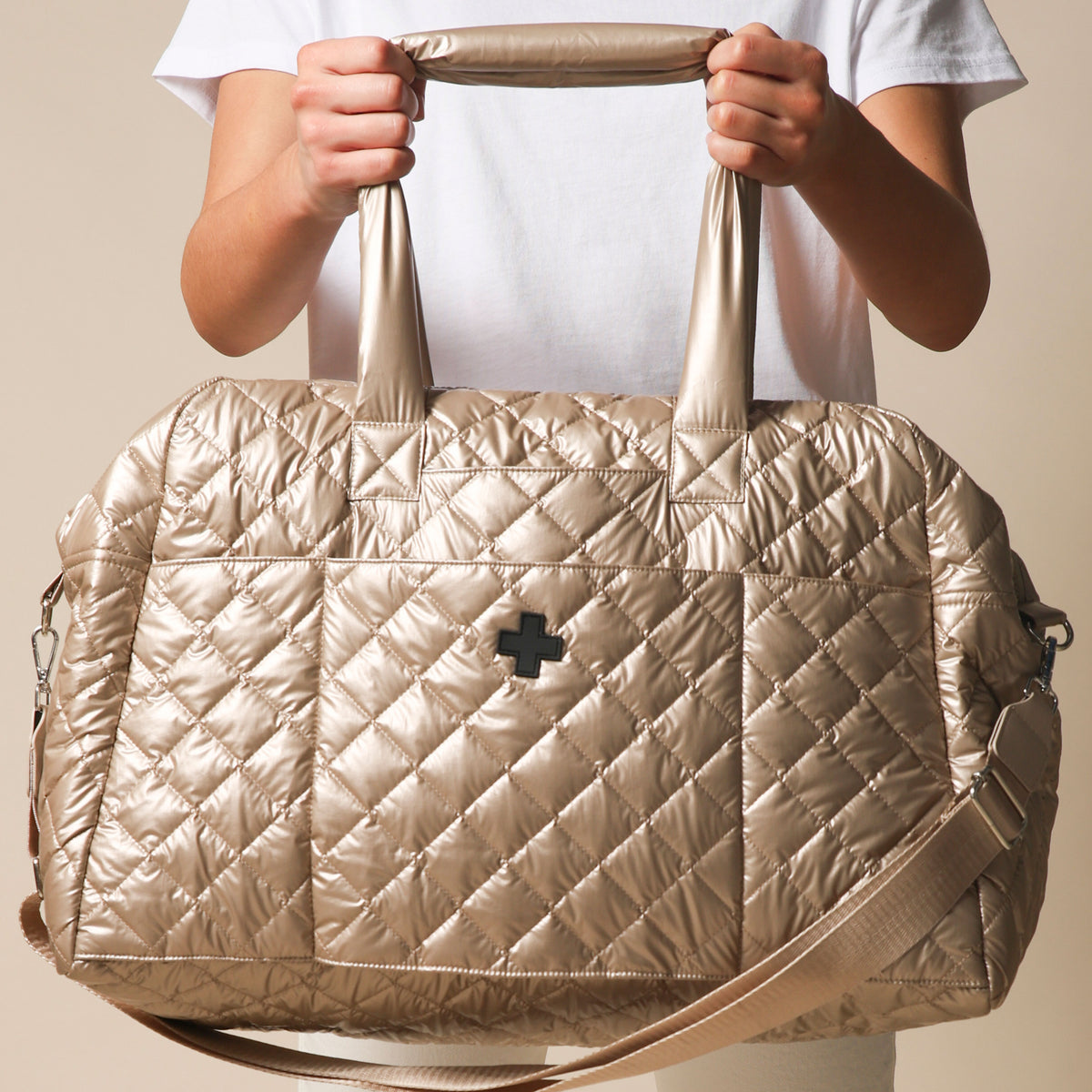 Overnight Bag Quilted - Champagne – Stella+Gemma