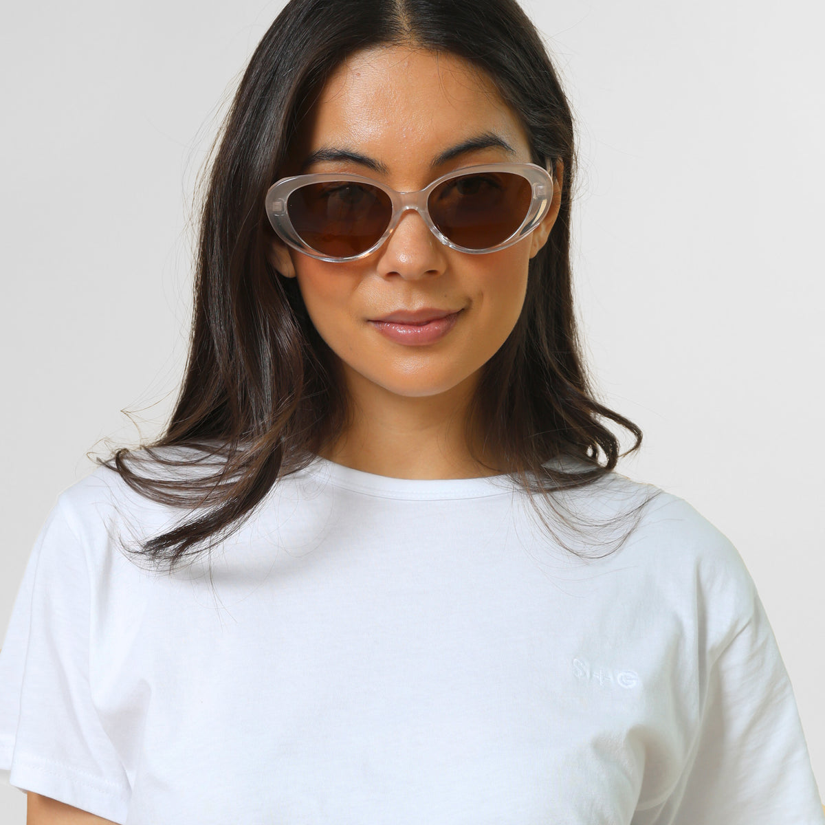 Sahara Sunglasses - Light Trans Cream – Stella+Gemma
