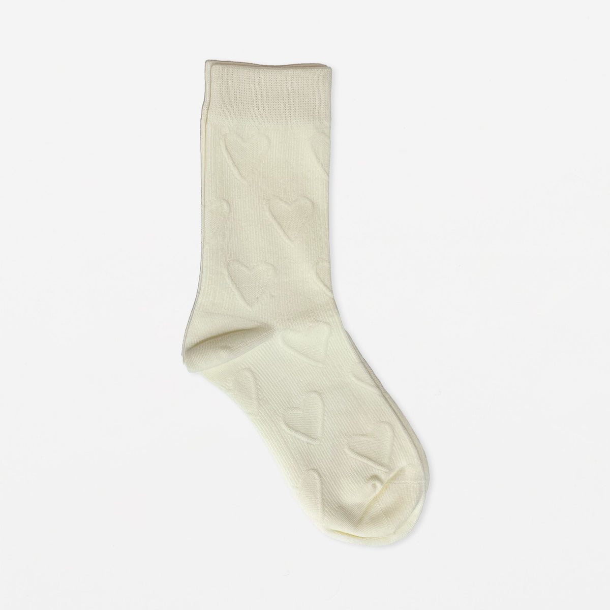 Sock Indent Hearts - White – Stella+Gemma
